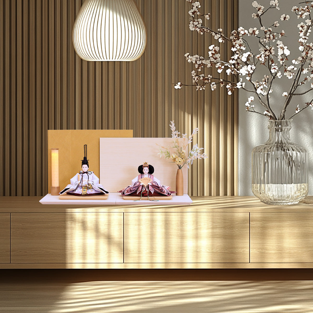 A fascinating Hina doll that matches the space [Flower Girl Mako ...